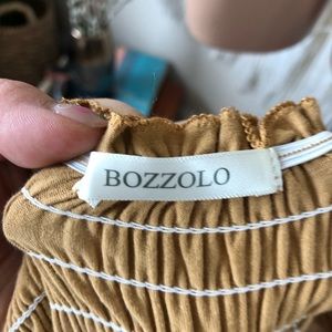 Bozzolo | Dresses | Bozollo Smocked Off Shoulder Dress In Honey | Poshmark